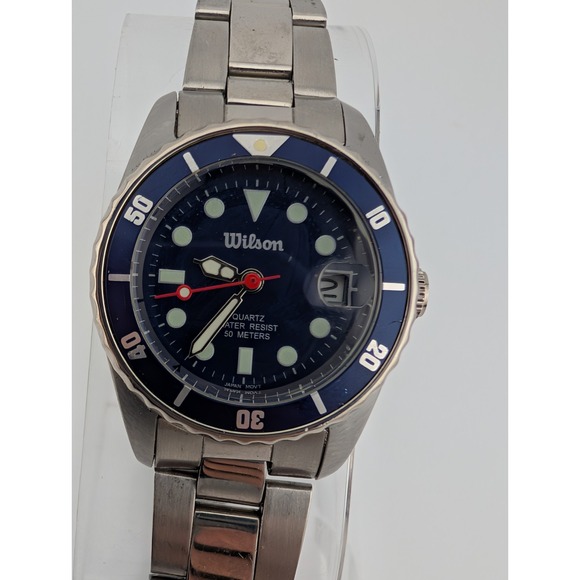 Wilson | Accessories | Vintage Wilson Watch Women 26mm Case Blue Dial ...